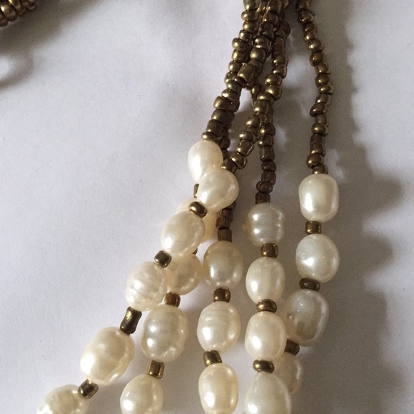 5 strand necklace | Jewelry | Vintage Pearl Beads 5 Layer Necklace ...